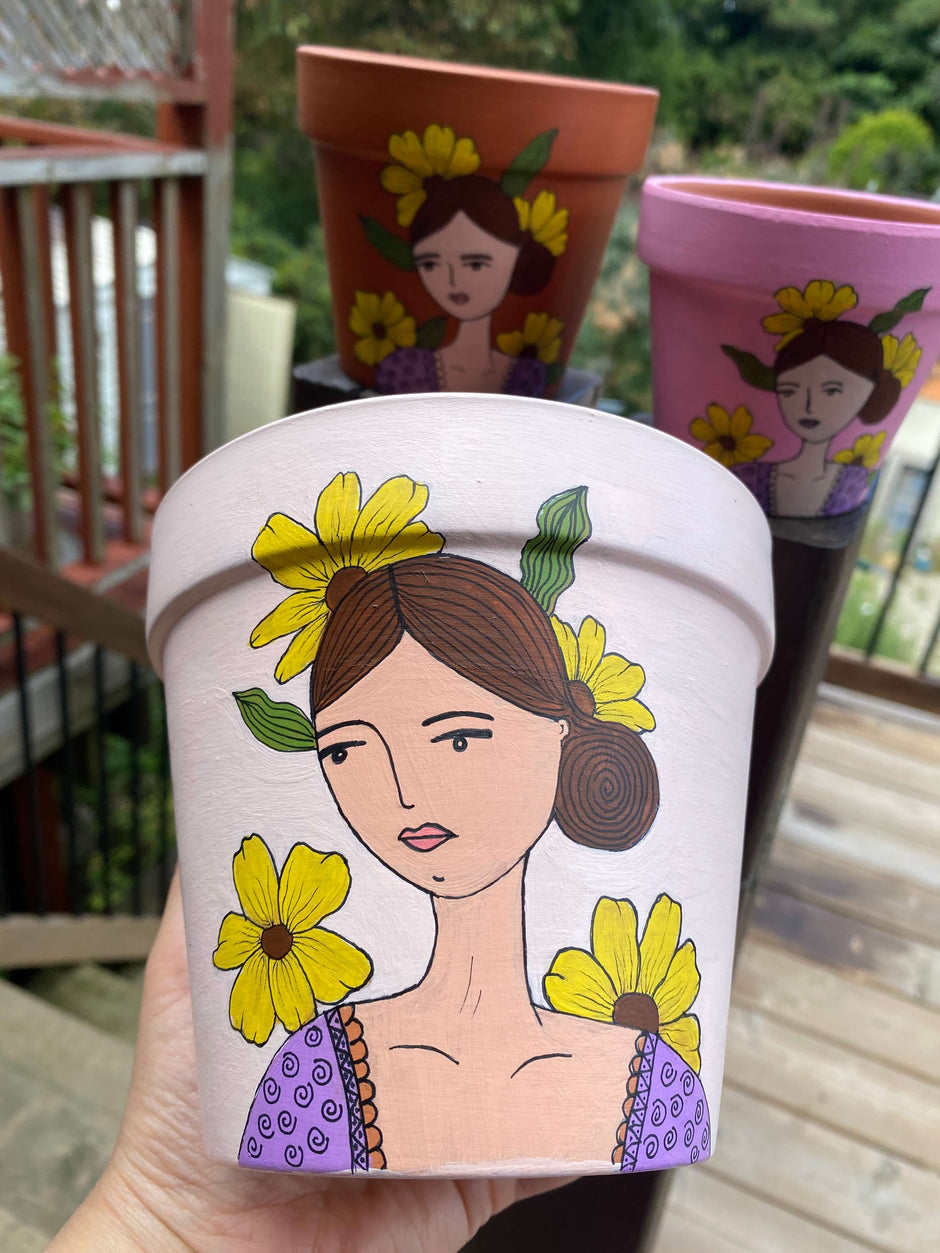 Hand-painted Planters – Handsvilla Canada